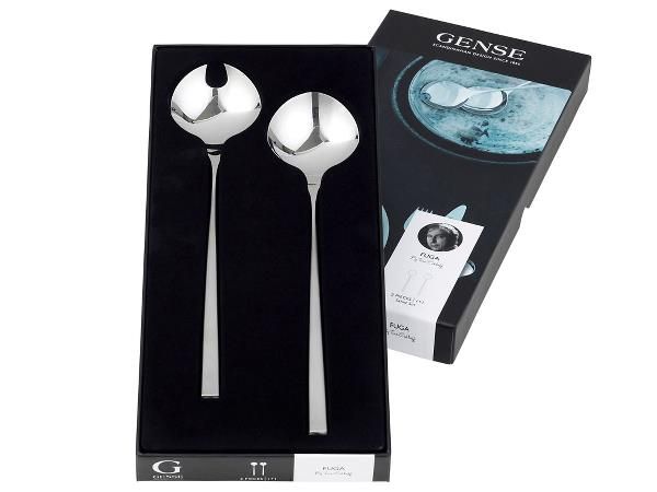 Gense Fuga Salatbestik 25 cm Mat/Blank stål || Køb Gense bestik online ...