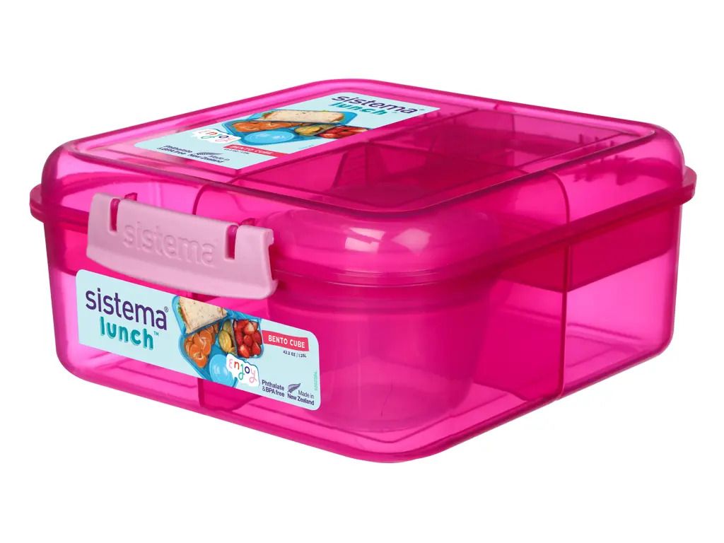 Sistema Bento Cube 1,25L, Pink || Køb den online her!