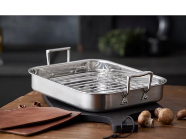 Pillivuyt Gourmet Somme Bradepande med rist 32 x 26,5 x 5,5 cm Stål ...
