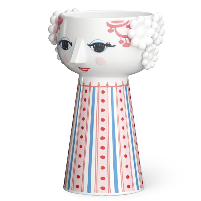 Eva Lysestage H14 cm støvet rød || Køb den online hos Rikki Tikki Shop!