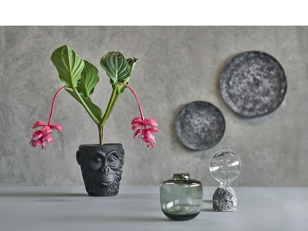 Villa Collection Vase Dia. 15 x 16 cm Grå Glas || Køb Villa Collection ...