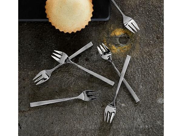 Gense Fuga Kagegaffel 15,5 cm 6 stk. Mat/Blank stål || Køb Gense bestik ...