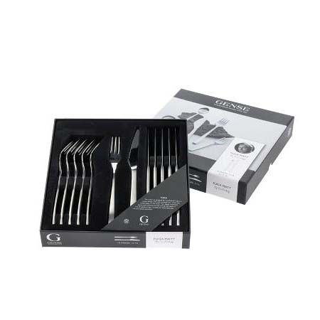 Gense Fuga Steakbestik/grillbestik 12 dele Mat/Blank stål || Køb Gense bestik online hos Rikki ...