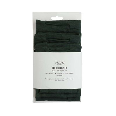 Food bag Sæt, Dark green 3 stk || Handel med god samvittighed online ...