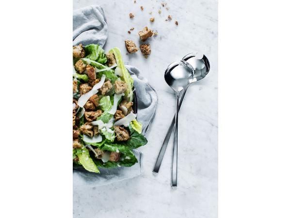 Gense Fuga Salatbestik 25 cm Mat/Blank stål || Køb Gense bestik online ...