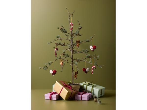 Juleophæng Candy 5 x 10 cm Perler || Køb den online hos Rikki Tikki Shop!